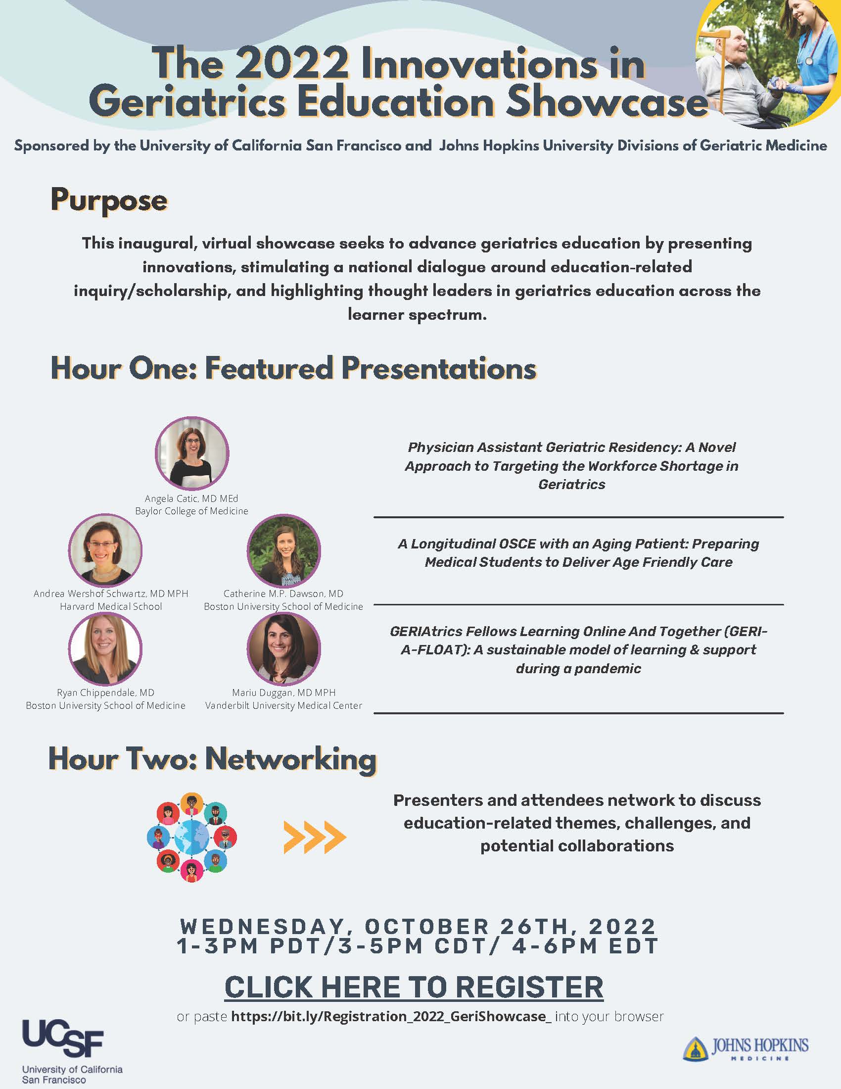 Please support the inaugural Geriatrics Education Showcase by ...